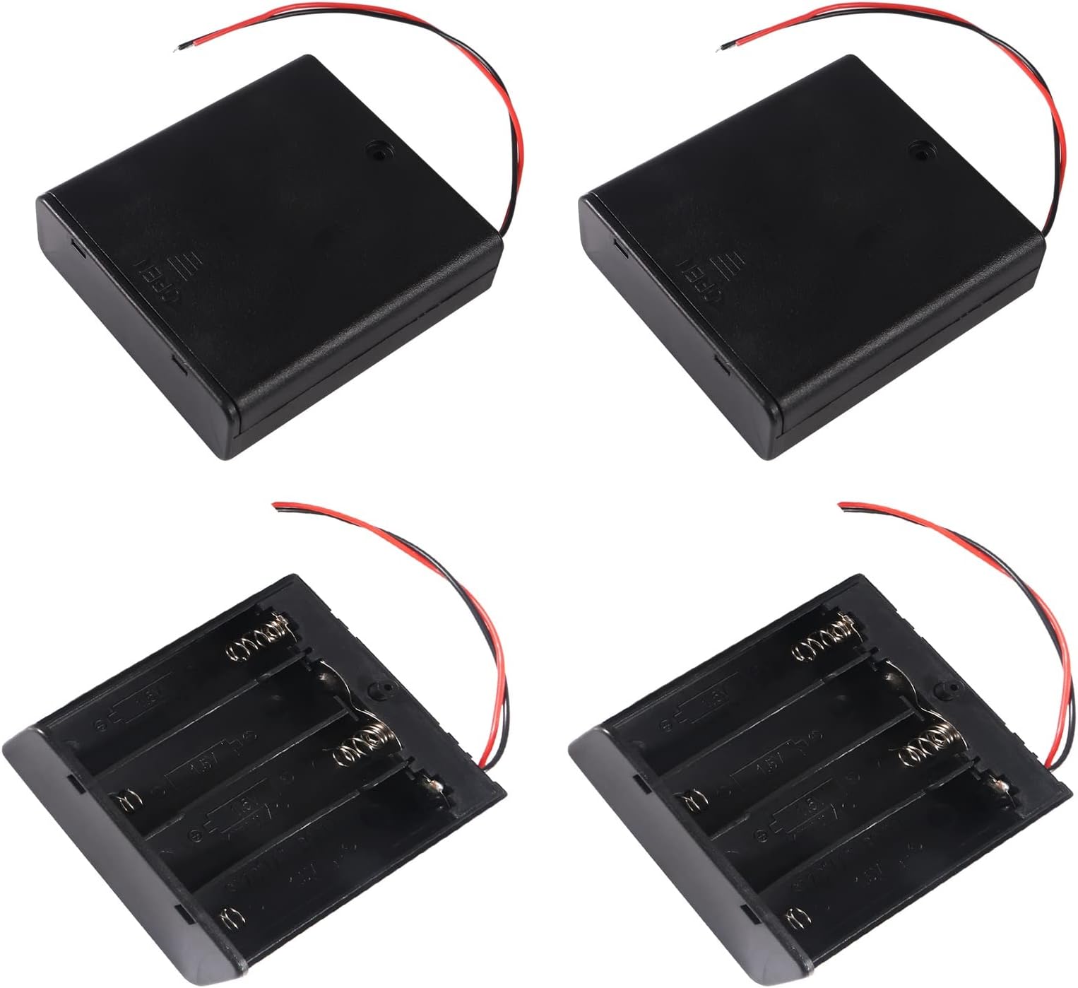 Amazon.com: LampVPath (Pack of 2 4 AA Battery Holder, 4 AA Battery ...