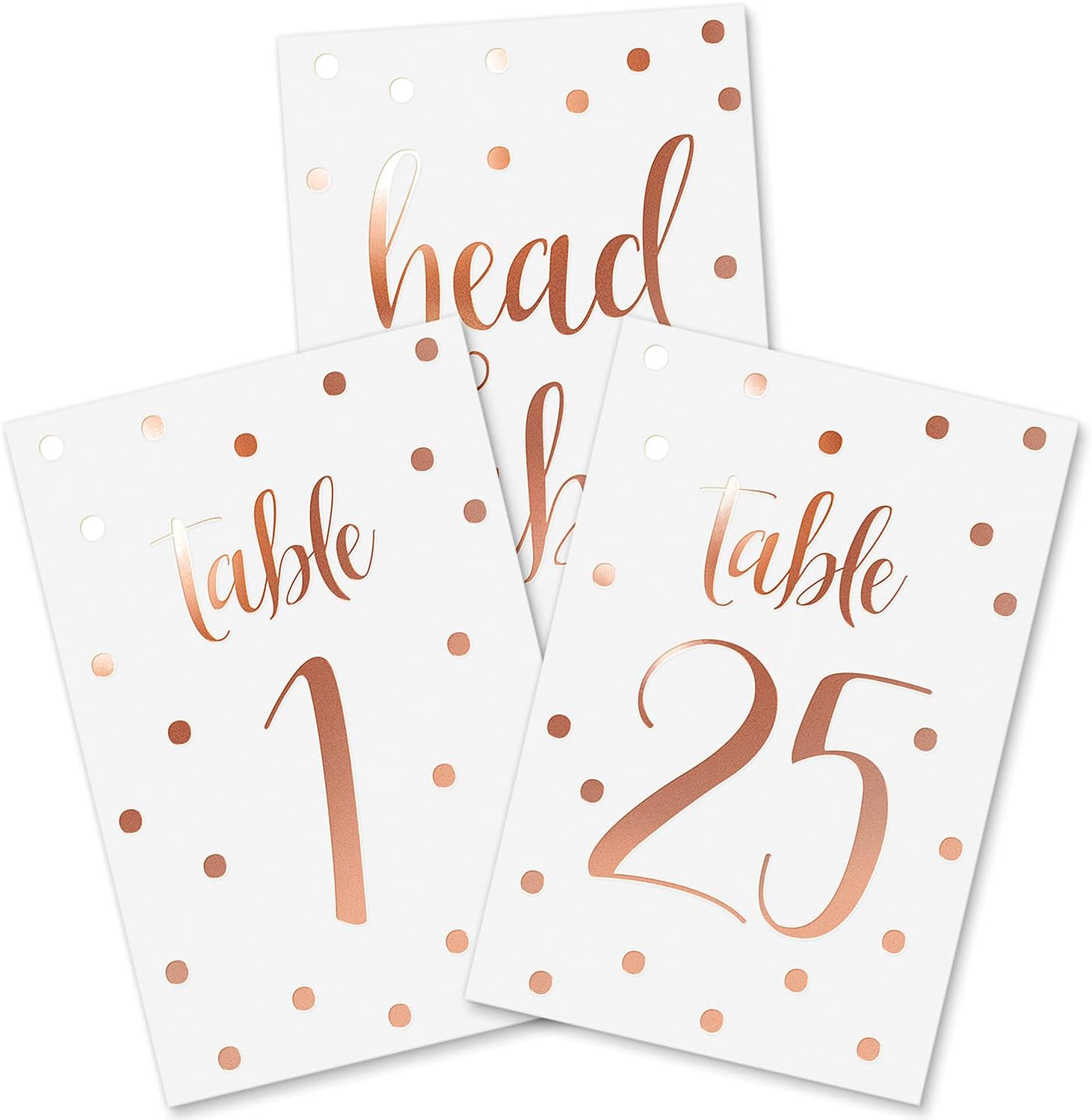 Amazon.com : Rose Gold Table Numbers for Wedding by Sweetzer and Orange ...