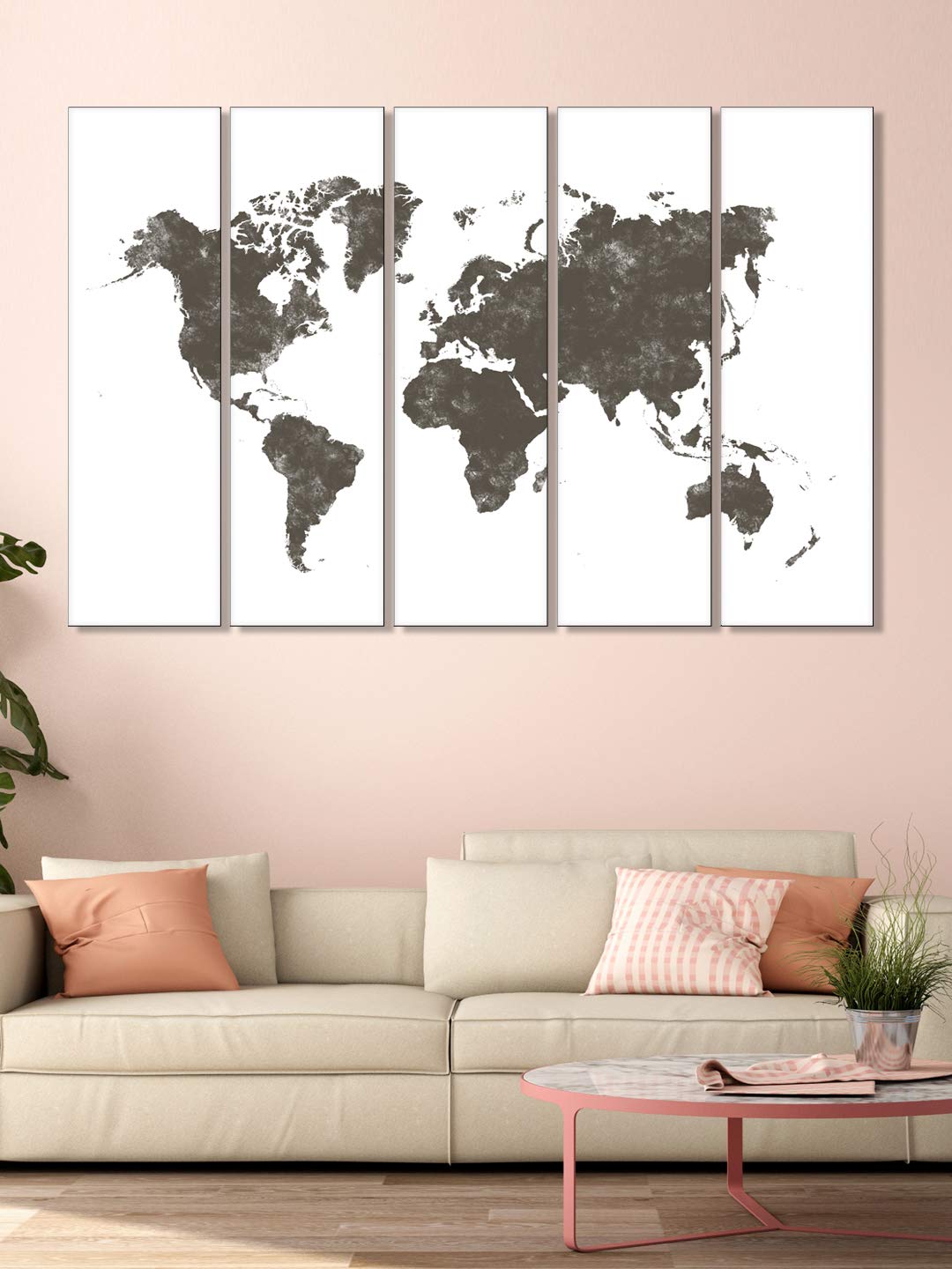 999STORE room decoration items wooden wall decor set World map wall art ...