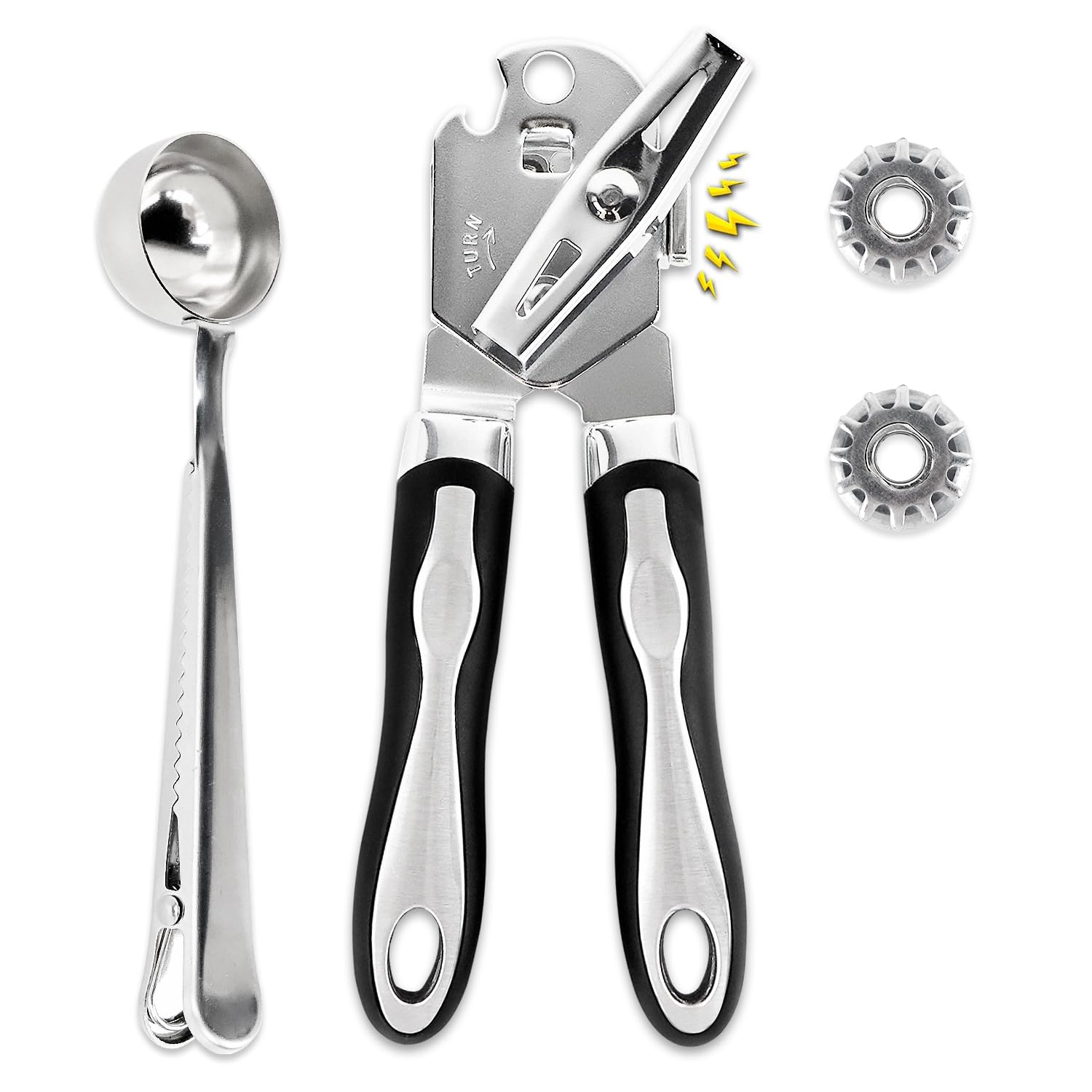 Tin Openers Can Opener 3-in-1, ZUCKLIGHT Stainless Steel Can Opener ...