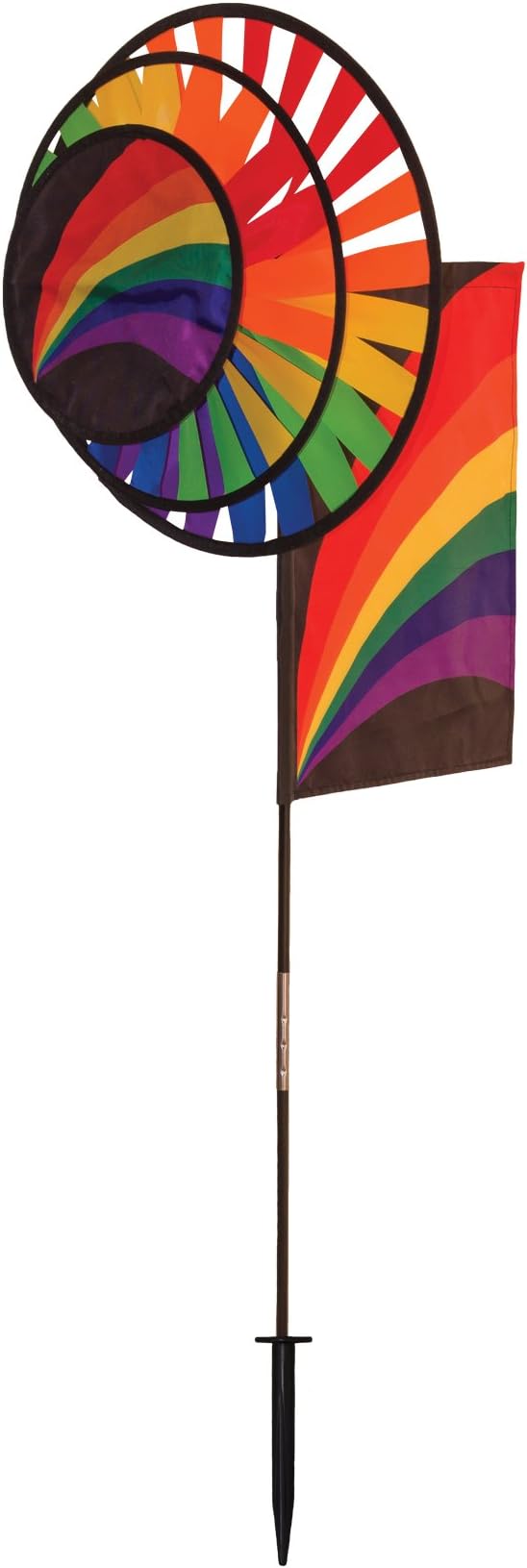 In The Breeze Rainbow Triple Wheel Garden Spinner : In The Breeze ...