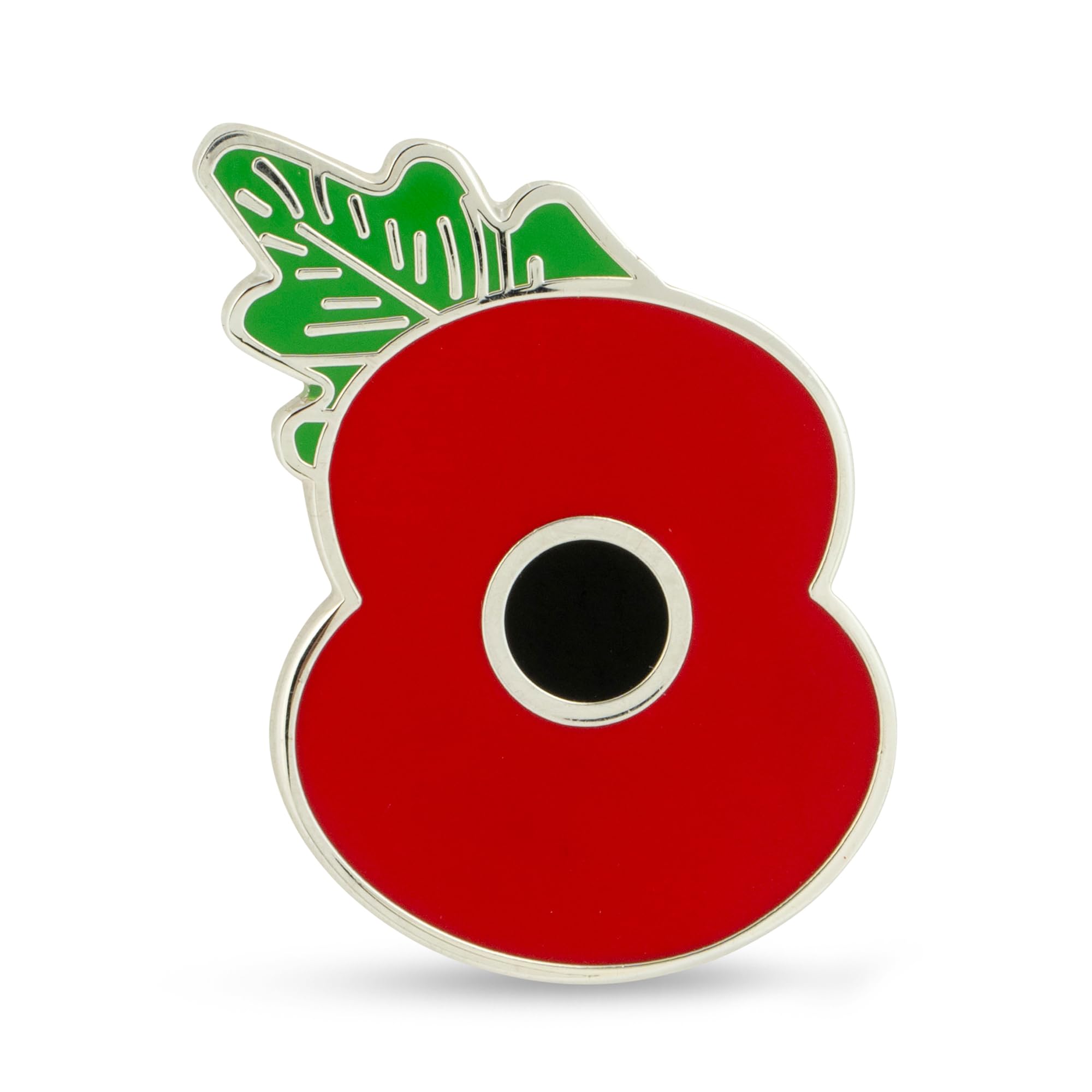 Royal British Legion Red Enamel Poppy Leaf Lapel Pin : Amazon.co.uk ...