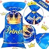 Amazon.com: Geyee 100 Pcs Royal Prince Party Favor Bags Plastic Gift ...