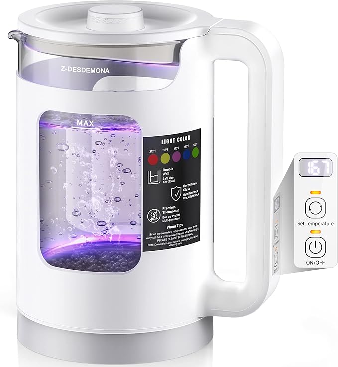 Amazon.com: Electric Kettle, Intelligent Temp Control, One Wipe Clean ...