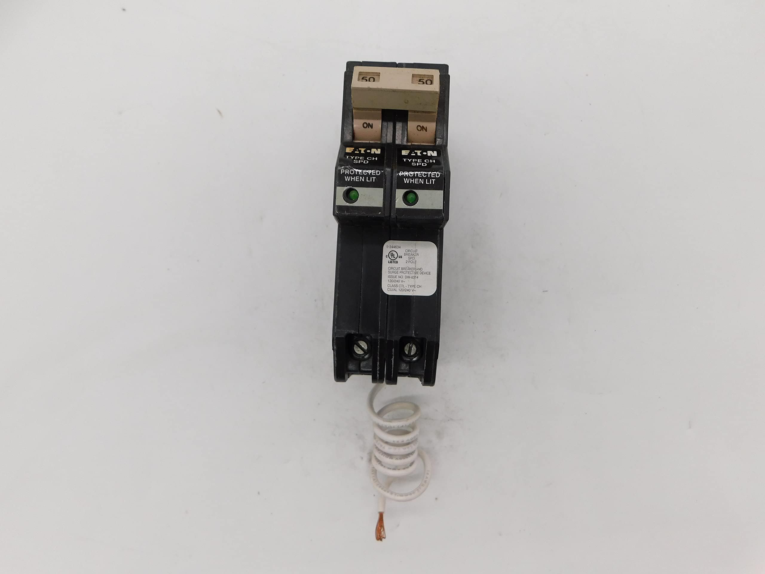 Eaton - CH220GF - 20-Amp 1-1/2 in. Double-Pole GFCI Circuit Breaker ...