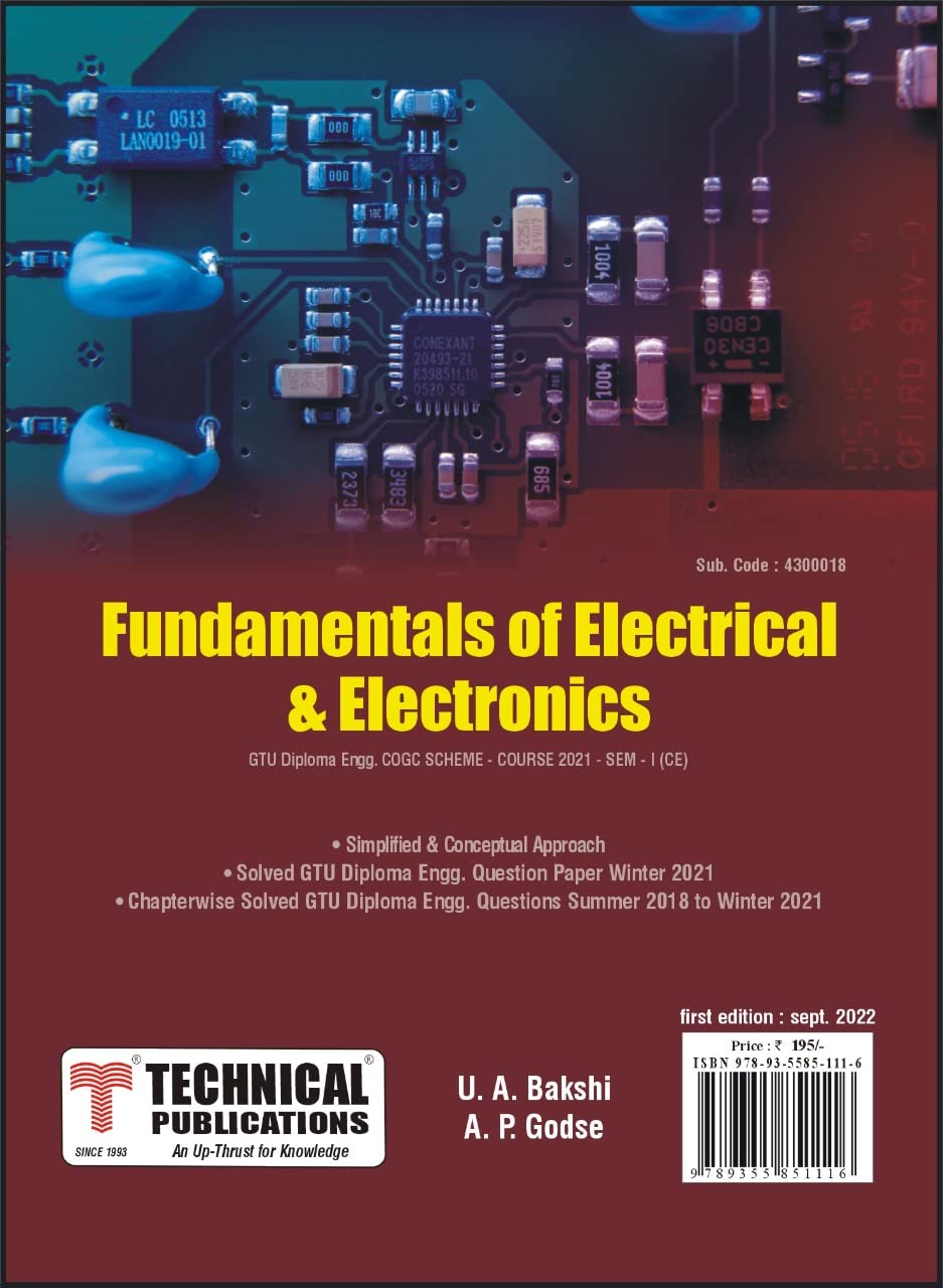 Amazon.in: Buy GTUT DIPLOMA Fundamentals of Electrical and Electronics ...