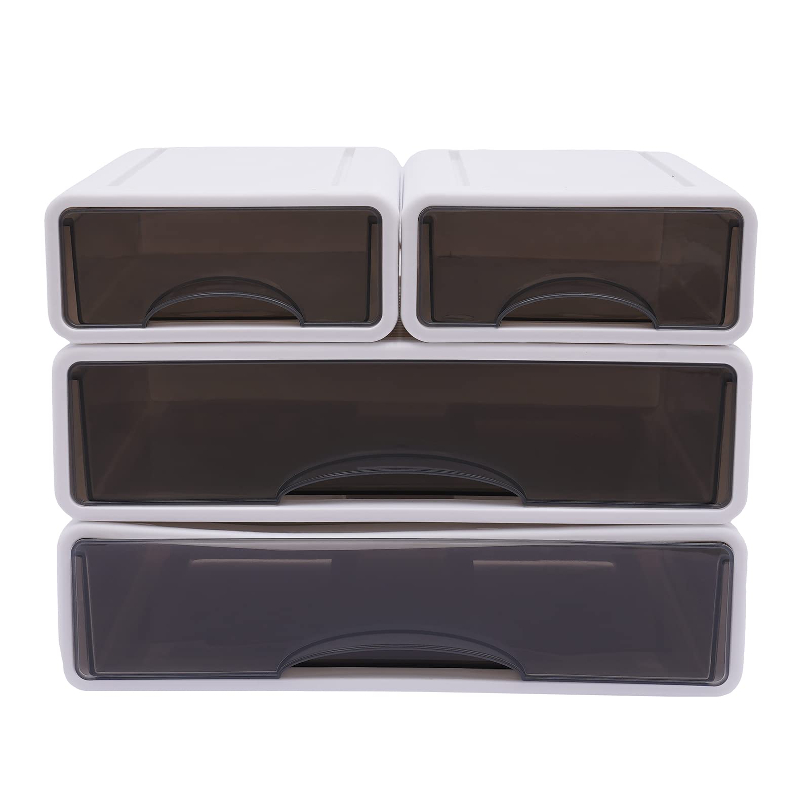 Amazon.com: Desk Organizer with 4 Drawers, Desk Storage Box, Stackable ...
