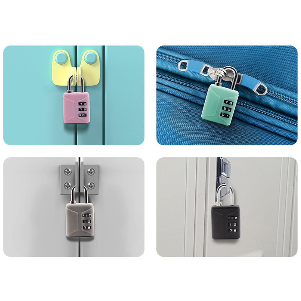 Lightweight Security Locks Maizoon 6-Pack Combination Locks - 3-Digit ...