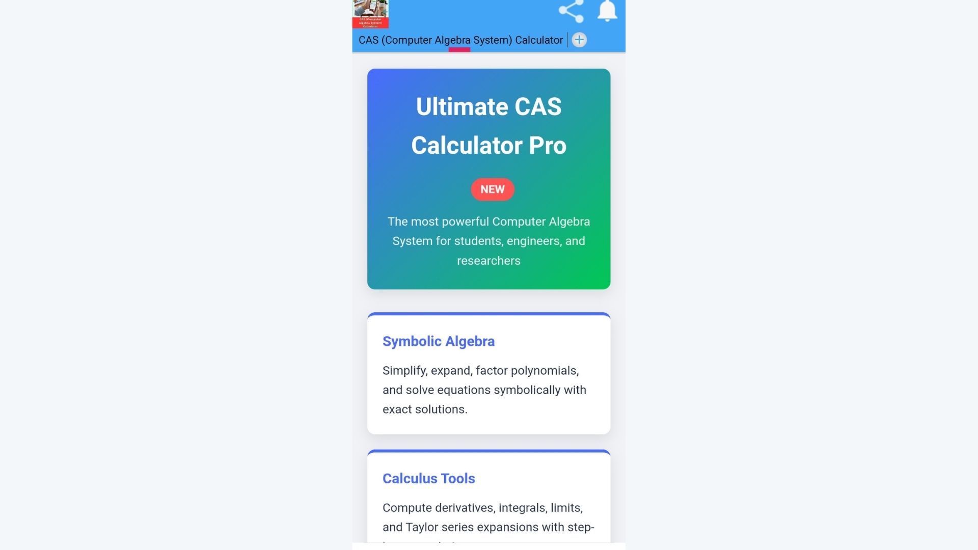 CAS (Computer Algebra System) Calculator - App on Amazon Appstore
