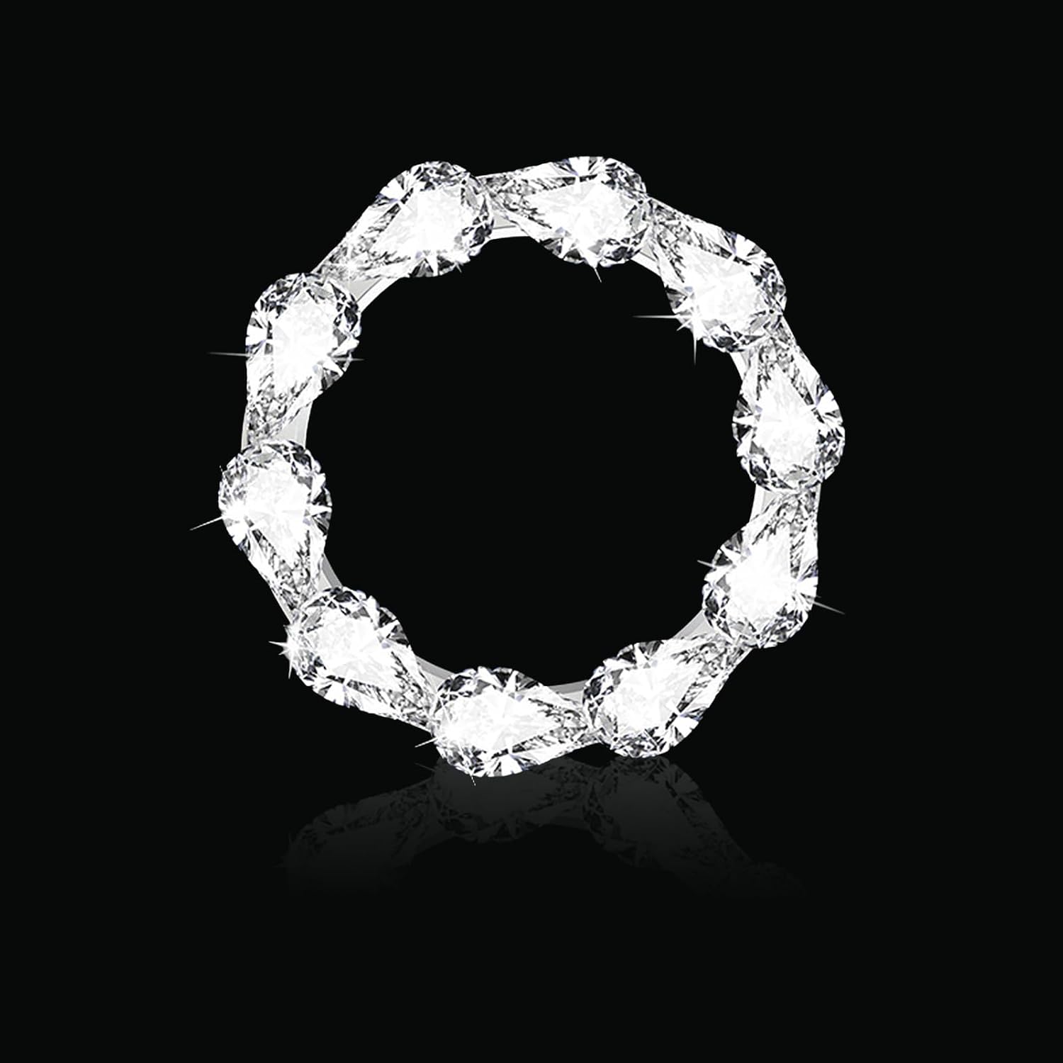 Amazon.com: Zigeiya Car Bling Push Start Button Cover, Teardrop Crystal ...