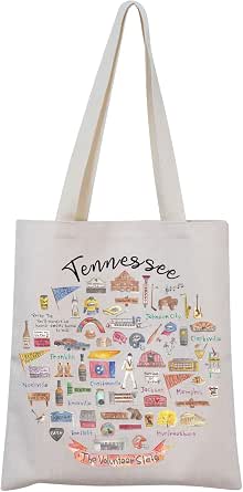 Amazon.com: MNIGIU TN State Tote Bag Gift for TENN Lovers TN Travel ...