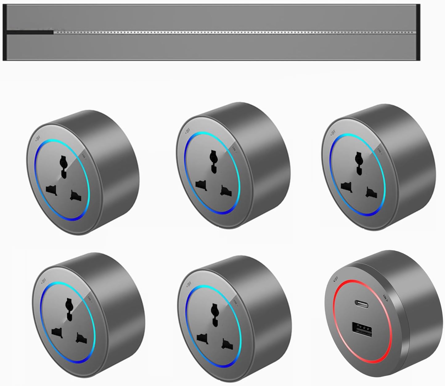Track Socket, Embedded Slide Rail Wiring Board, 8000W Wall-Mounted ...