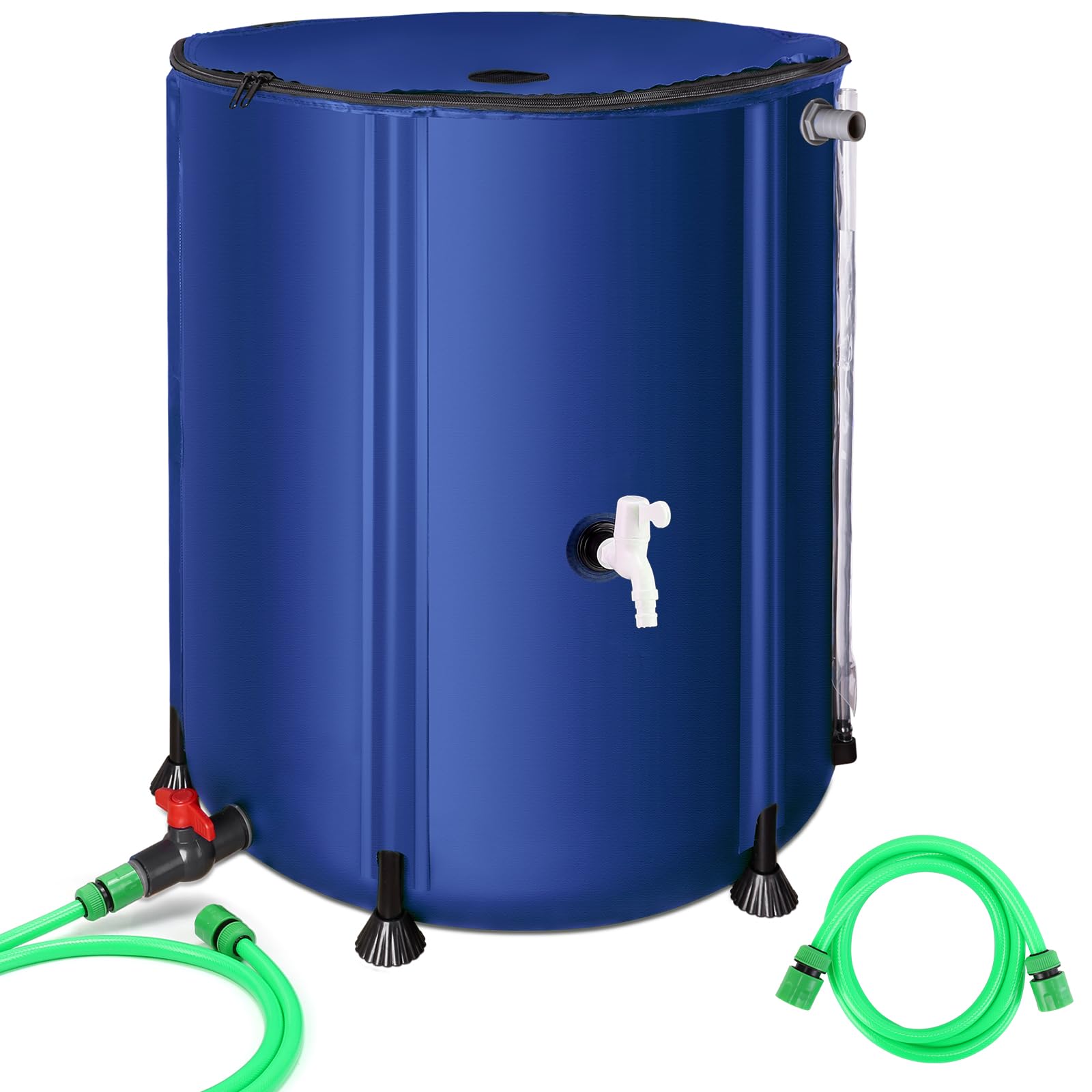 55 Gallon Rain Barrel Kits Rain Wizard 55 Gallons Blue Plastic Rain