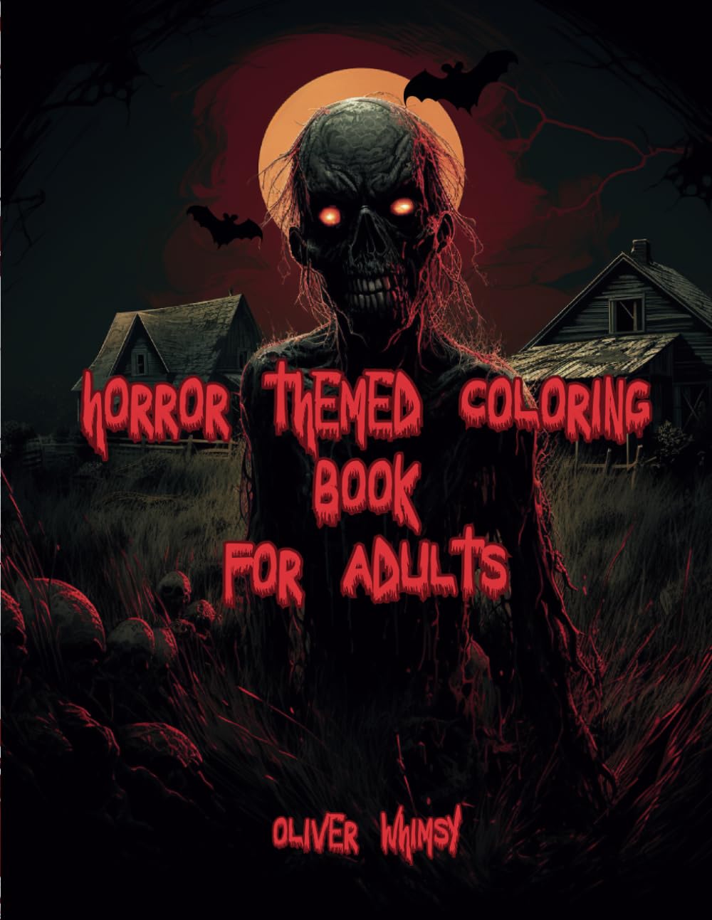 Amazon.com: Horror Themed Coloring Book for Adults: Horror Coloring ...