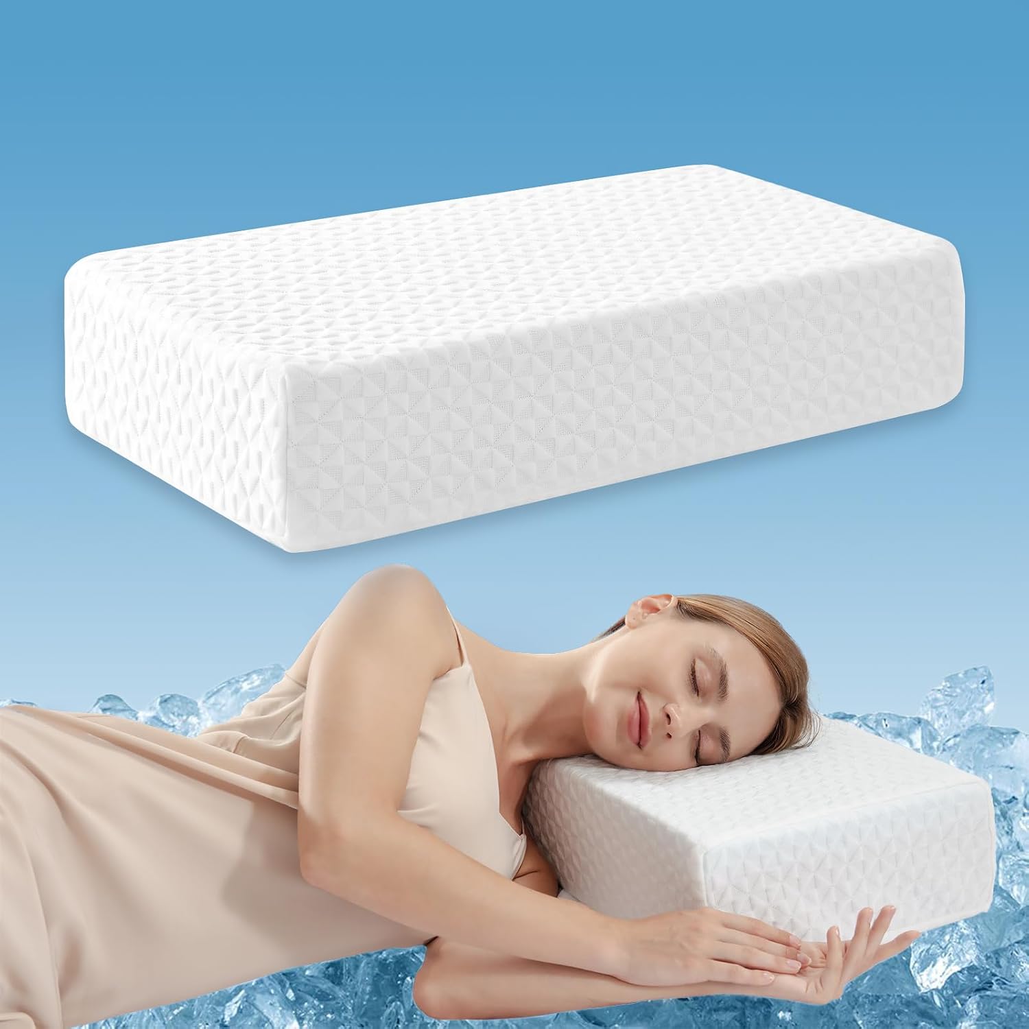 Amazon.com: COLDHUNTER Cooling Cube Pillow for Side Sleepers Memory ...