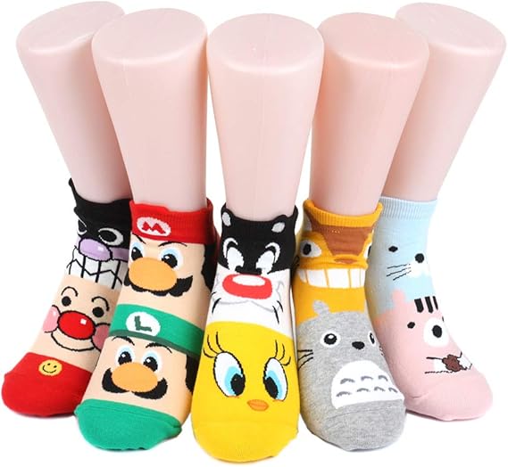 Animation Character Series Women's Original Socks 6 pairs(6 color)=1 ...