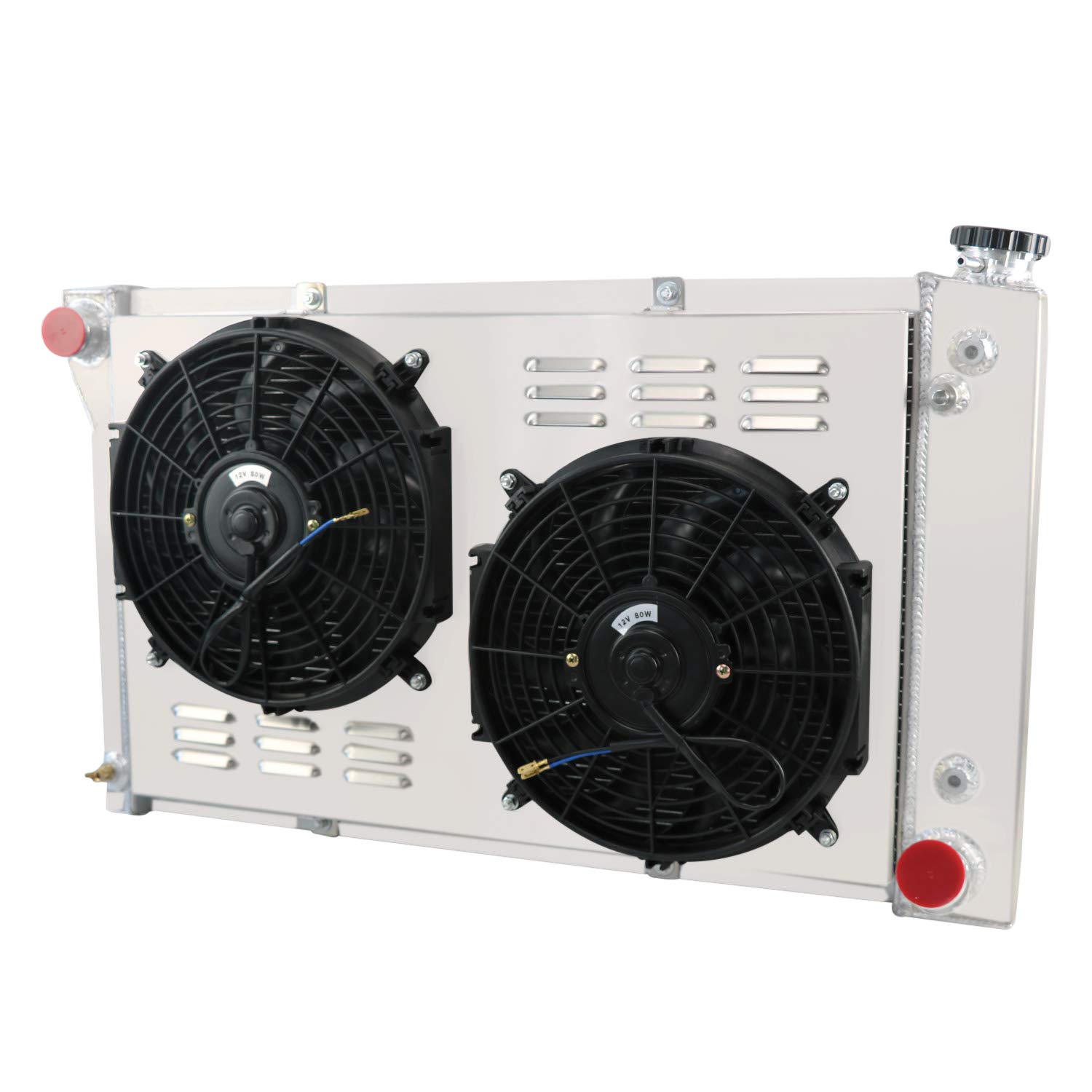 3 Row All Aluminum Radiator & Fan Shroud Compatible with 1967-1972 ...