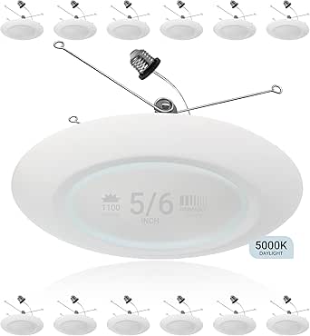 NUWATT 12 Pack 5/6 Inch Flush Mount Ceiling Light Disk LED Can Light ...