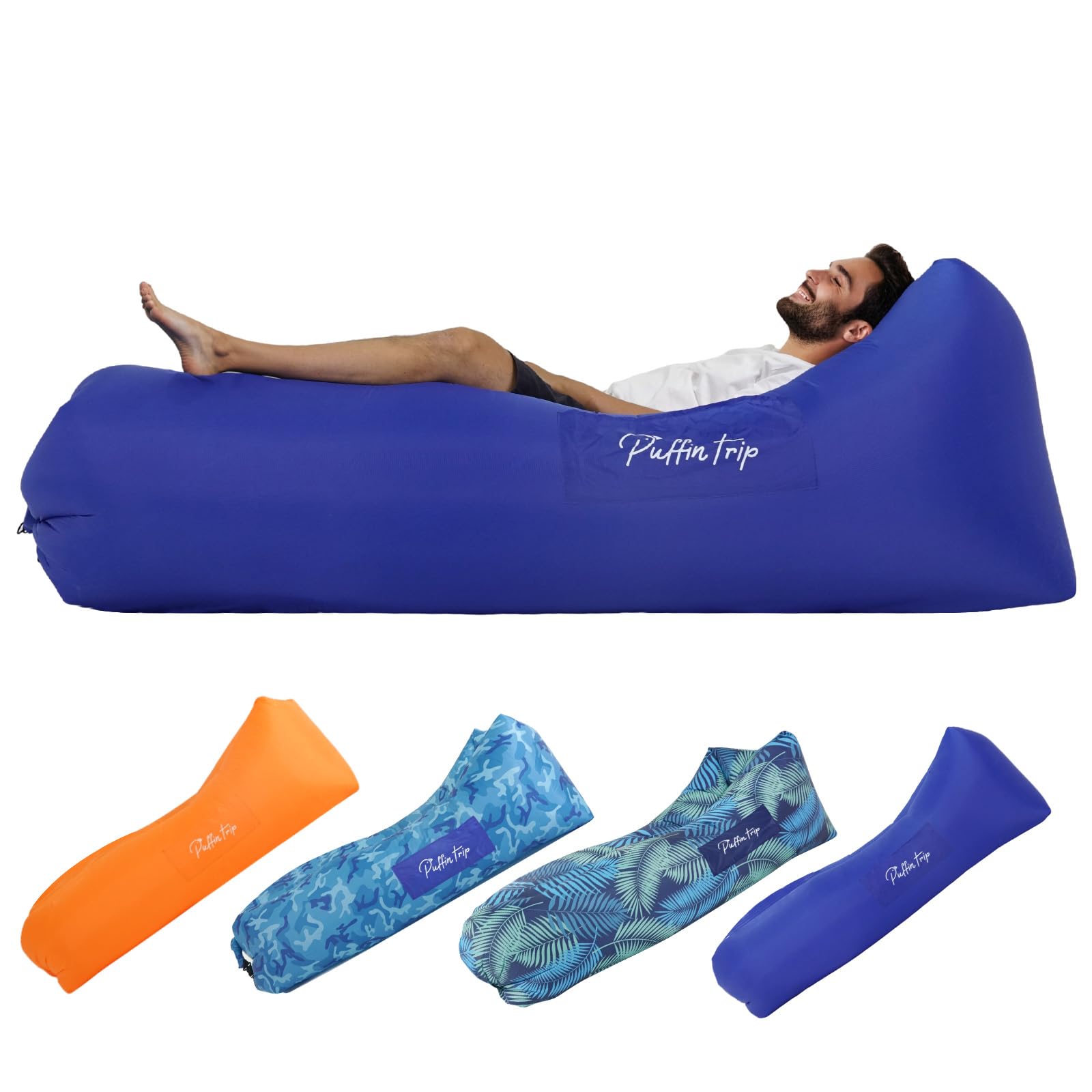 Amazon.com : PUFFIN TRIP Inflatable Lounger Ergonomic Air Sofa Couch ...