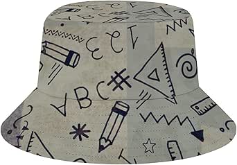 Education Mathematics Bucket Hats Hand Written Math Text and Equations ...