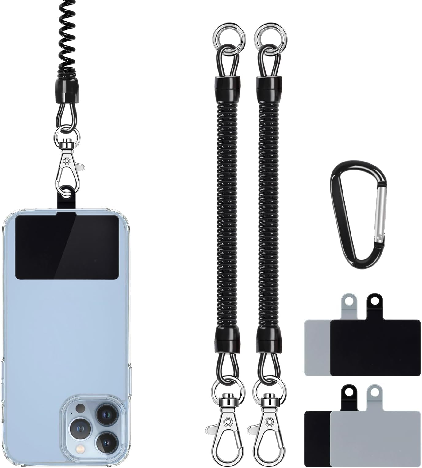 Amazon.com: SHANSHUI Phone Lanyard Tether, Anti Theft Spring Phone ...