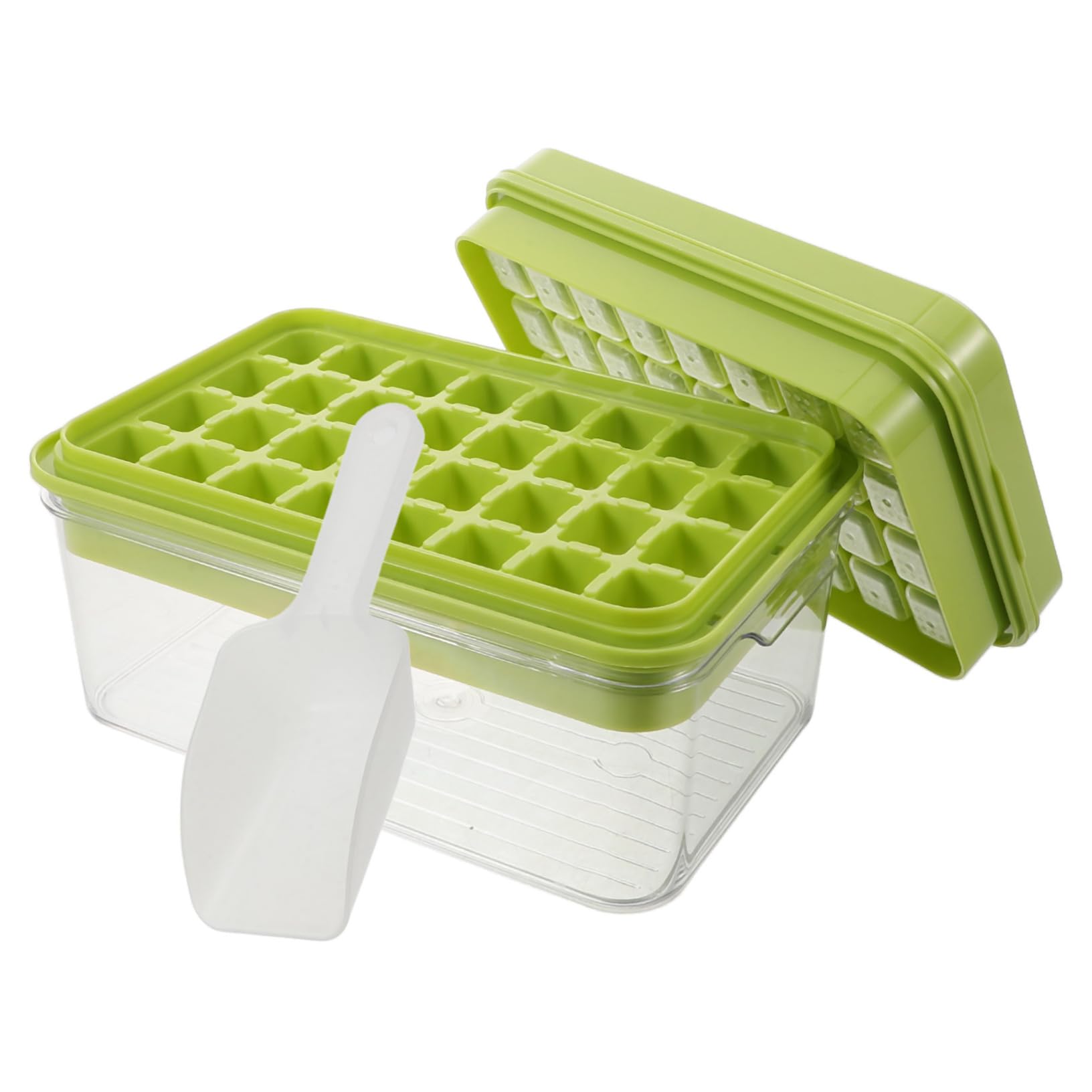 KICHOUSE Ice Making Mold House Ice Cube Mold Ice Cube Bin for Freezer ...