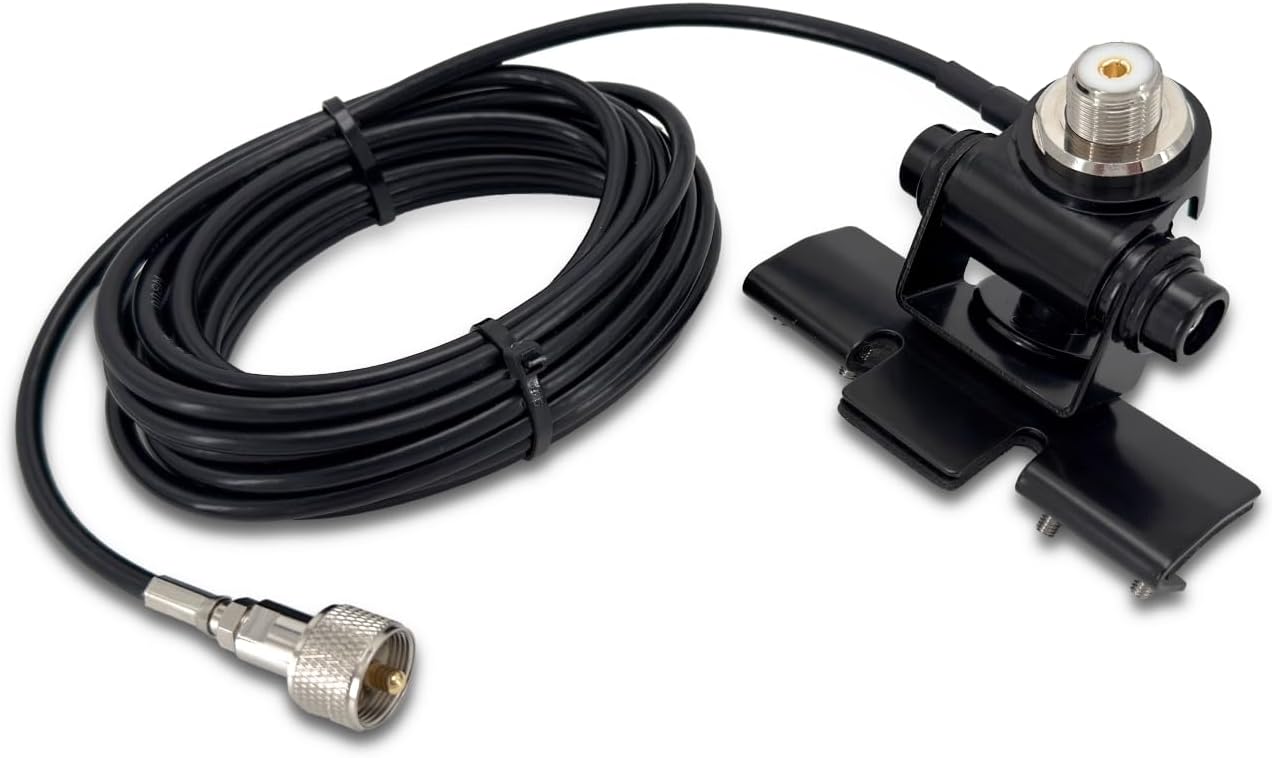 Amazon.com: FMUSER Car CB Antenna Mount Bracke,Mobile Antenna Clip ...