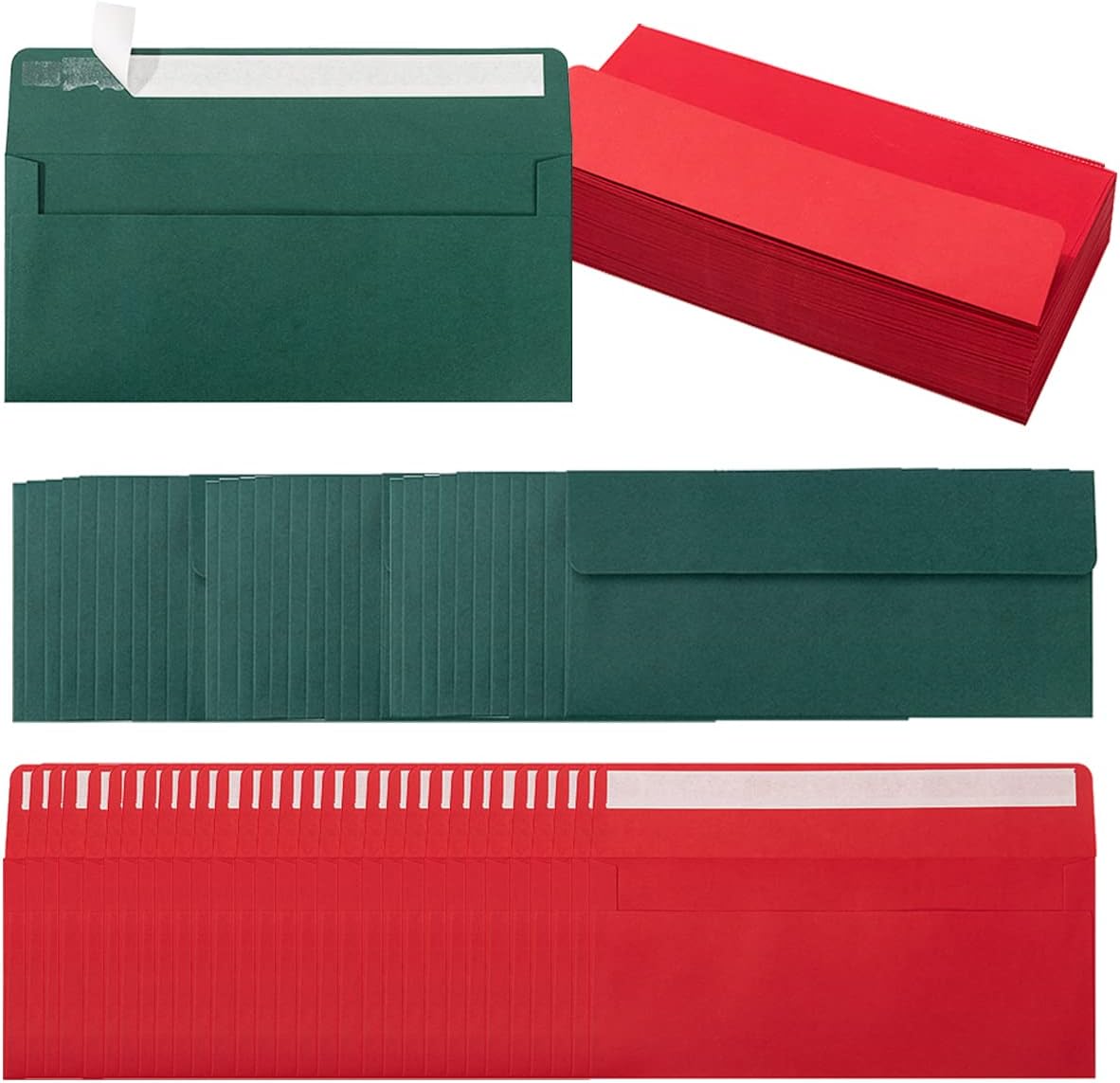 Amazon.com : 100 Pieces Number 10 Envelopes Gift Card Envelopes with ...