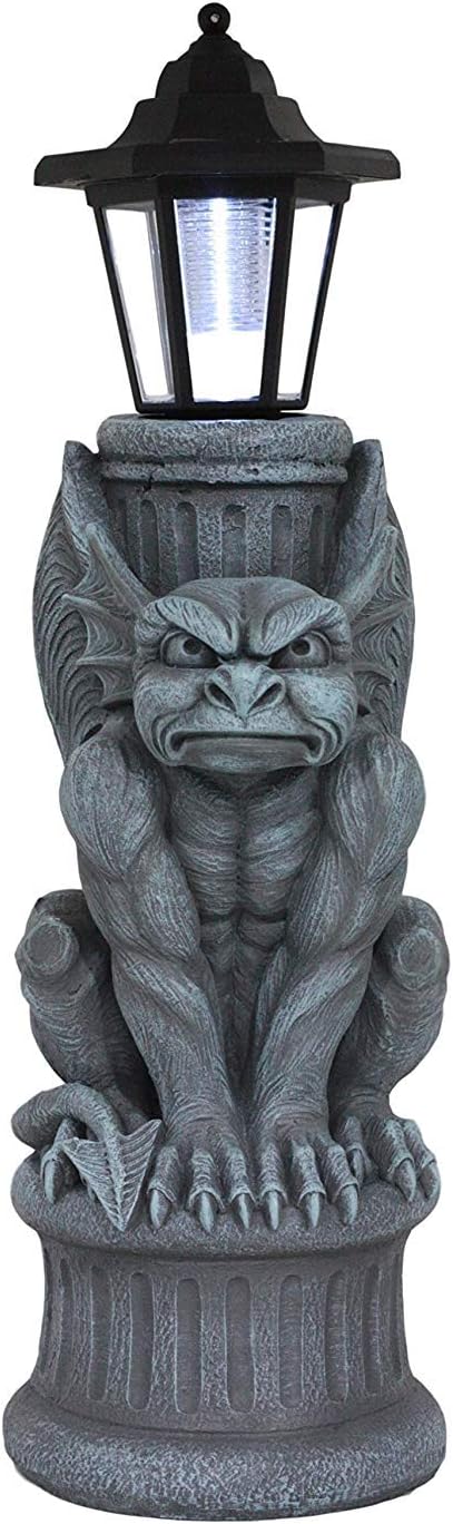 Amazon.com : Solar Powered Gargoyle Outdoor LED Garden Light Decor ...