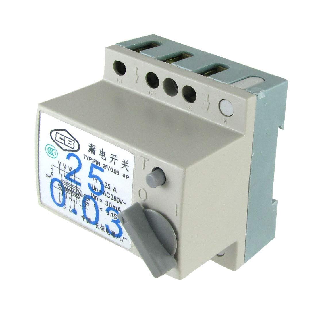 30 AMP ELCB Breaker 3 Pole ELCB 3 Pole Earth Leakage Circuit Breaker