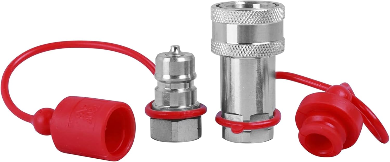 Amazon.com: 3/8" NPT Ag Hydraulic Quick Connect Tractor Couplers with ...
