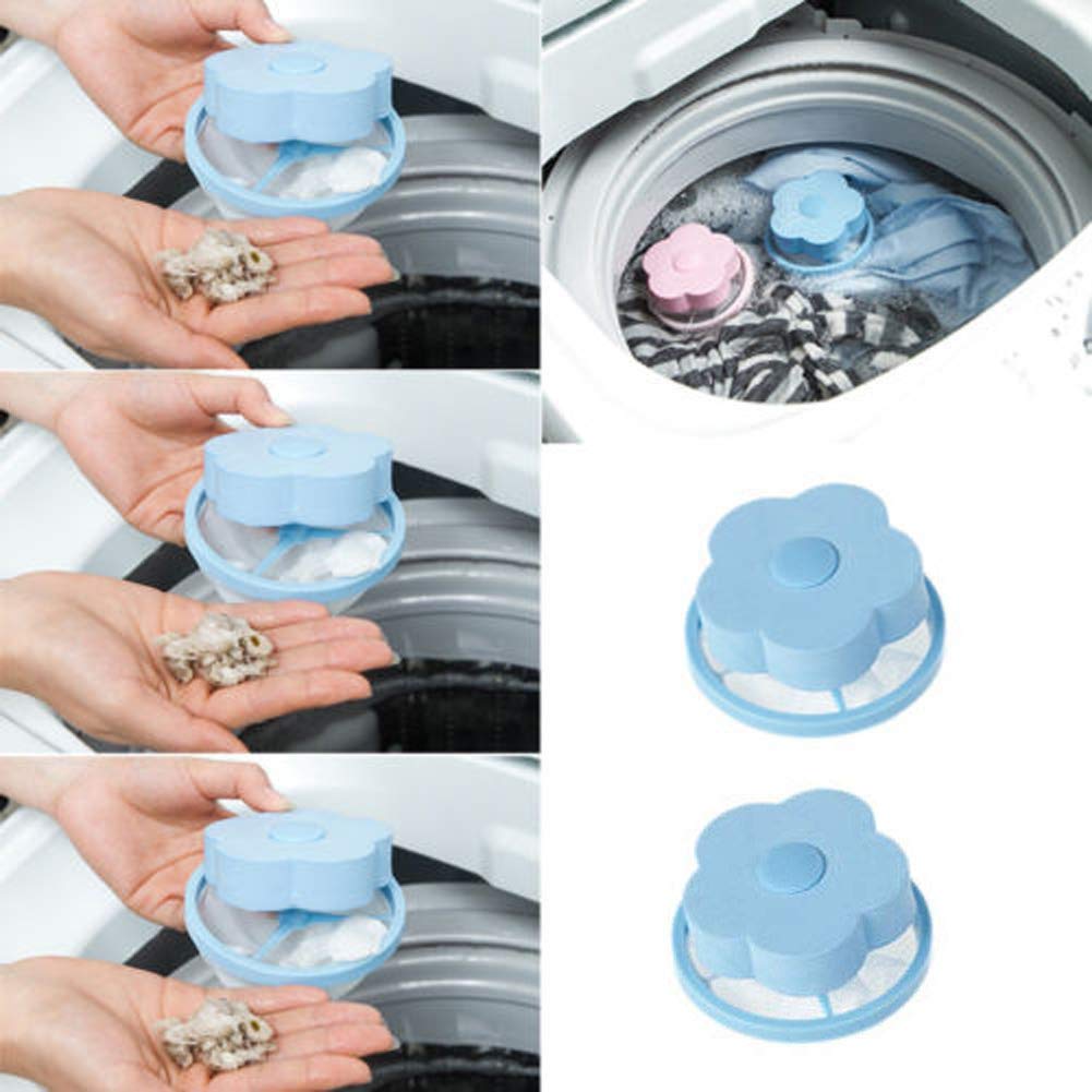 Washing Machine Lint Traps, Reusable Floating Lint Mesh Bag Hair Filter ...