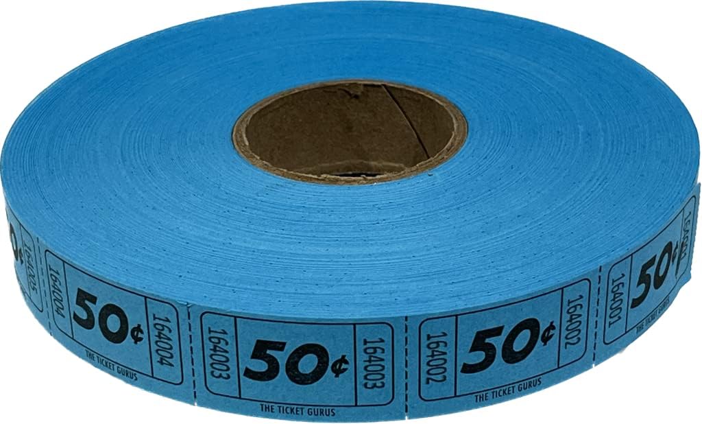 Amazon.com : The Ticket Gurus-roll of 2000 Blue Beer Tickets Single ...