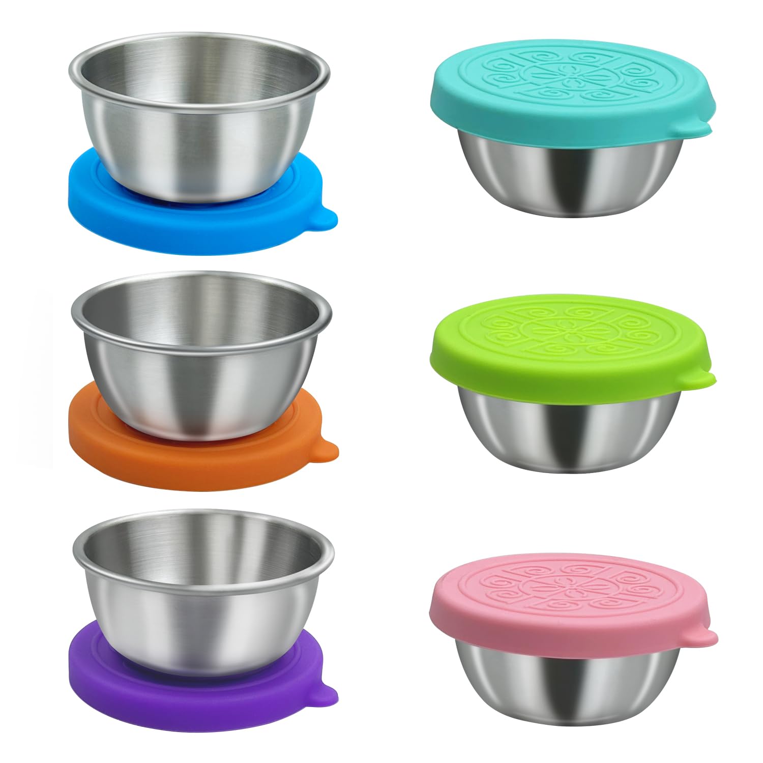 6Pcs Salad Dressing Container To-Go,1.7oz-2.46oz(50ml-70ml) Small ...