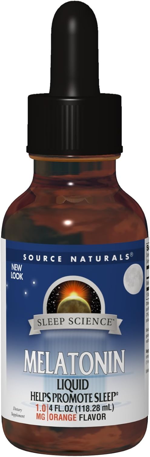 Amazon.com: Source Naturals Sleep Science Melatonin 1mg Liquid - Orange ...