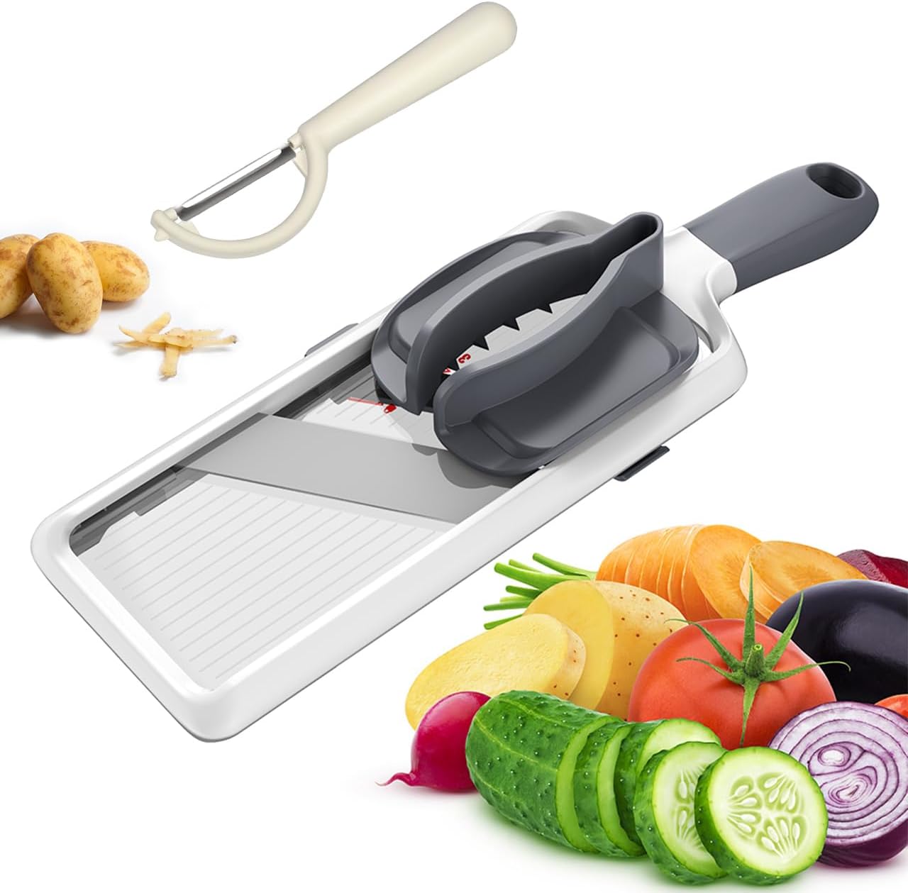 Amazon.com: YAMJUG Multi Handheld Mandoline Slicer - Adjustable ...