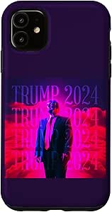Amazon.com: iPhone 11 Vaporwave Retrowave Synthwave Donald Trump 2024 President Case : Cell ...