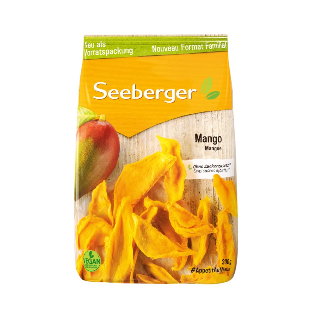 Seeberger Mango 1x300g, Getrocknete Fruchtscheiben aus sonnenverwöhnten ...