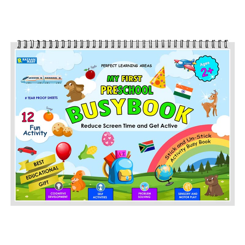 Buy My First Preschool Busy Book - 12 Activities Book for Kids Aged 2-4 ...