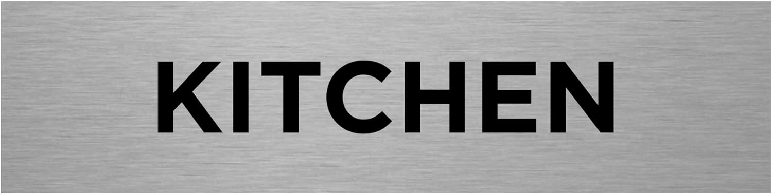 Slimline Aluminium Kitchen Door Sign from ViroDisplay® - Rigid Brushed ...
