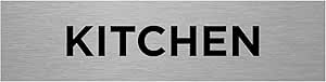 Slimline Aluminium Kitchen Door Sign from ViroDisplay® - Rigid Brushed ...