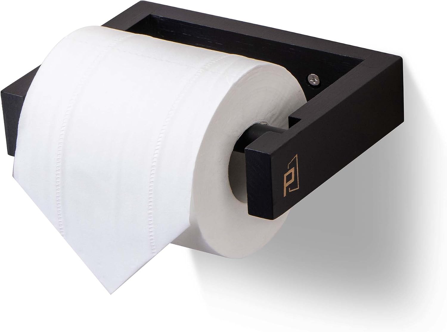 Amazon.com: PYINRUOLI Bamboo Wall Mounted Toilet Paper Holder,Wooden ...