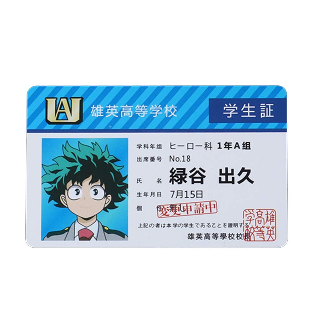 Bowinr My Hero Academia Id Card Japanese Anime Waterproof Pvc ...
