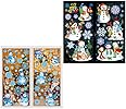 Amazon.com: Christmas Windows Clings for Glass Windows Snowman ...