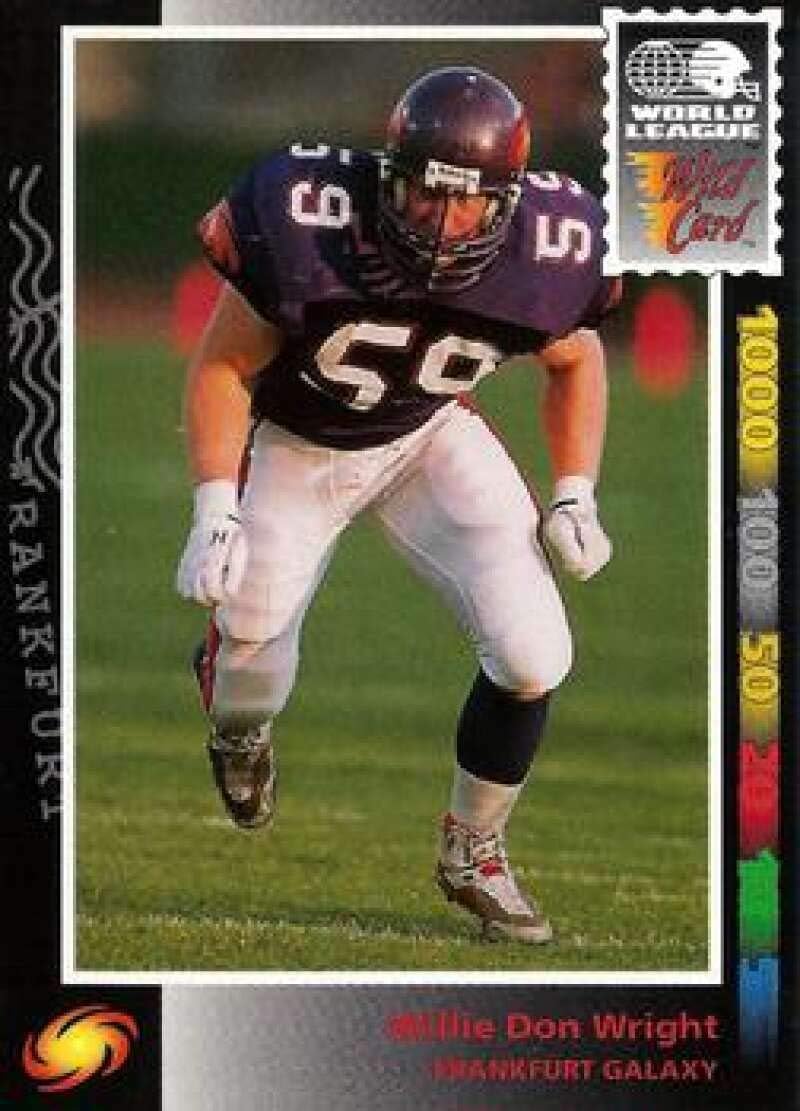Amazon.com: 1992 Wild Card WLAF Football #125 Willie Don Wright ...