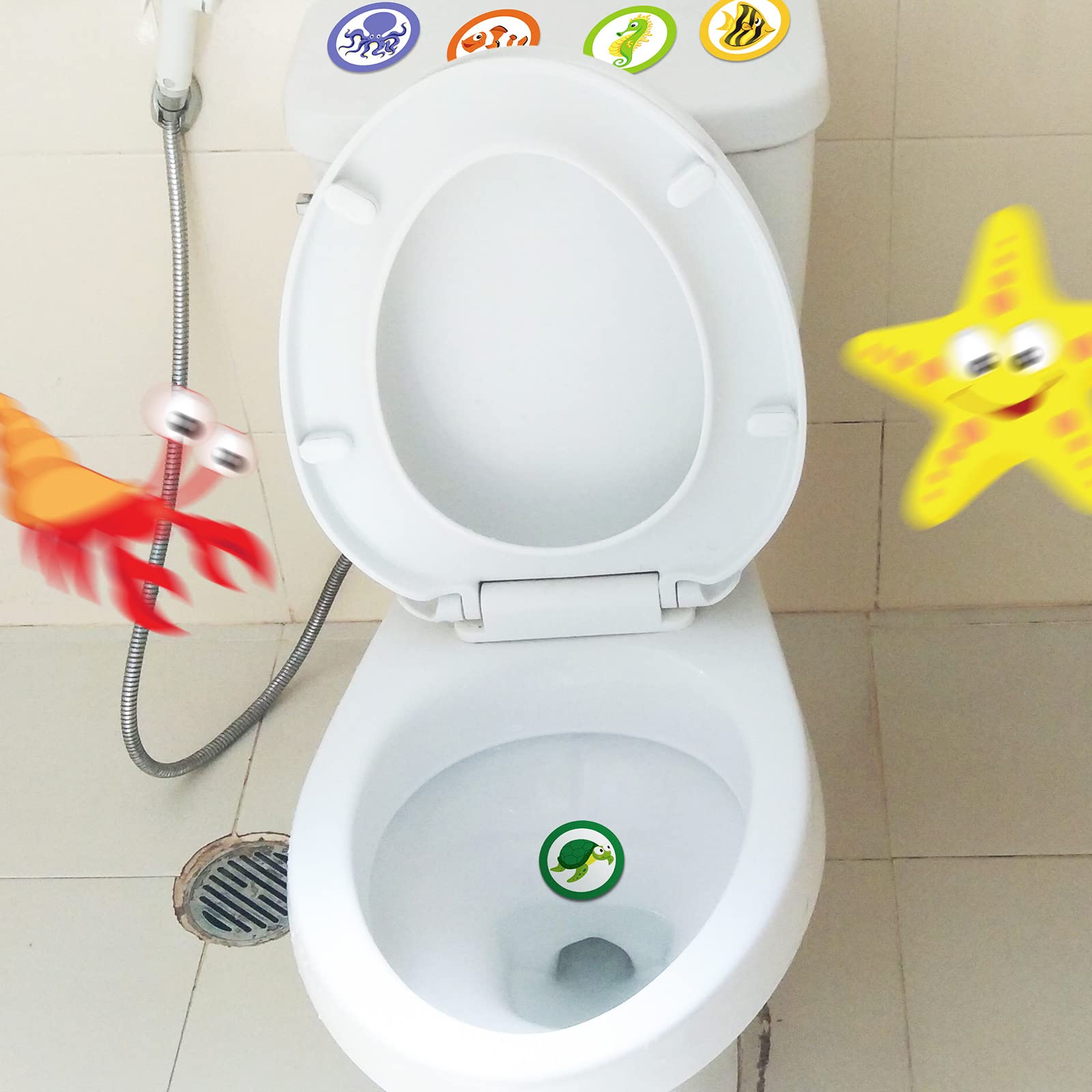 Snapklik.com : 240 Pieces Toilet Targets For Boys, Ocean Animals Potty ...