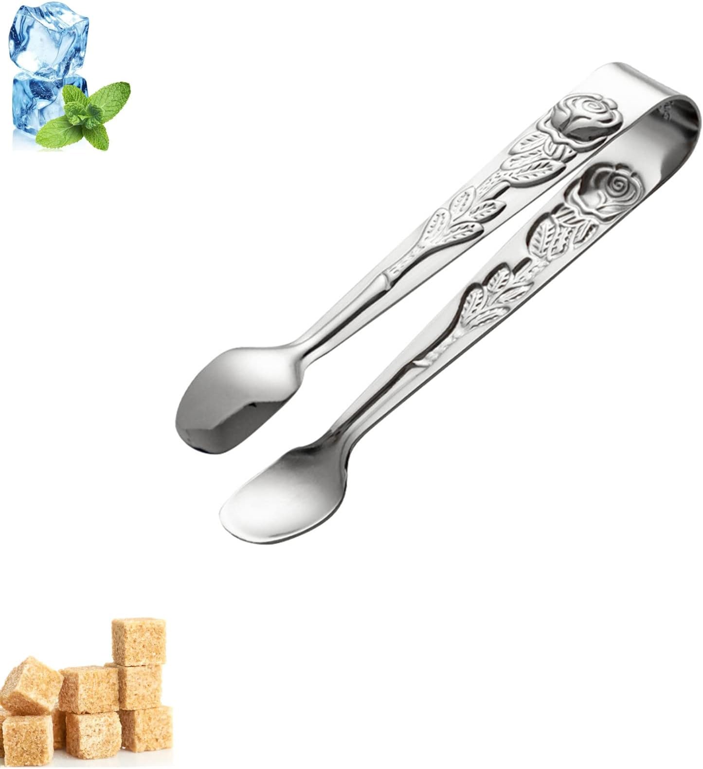 Tala Stainless Steel Sugar Tongs, Small Metal Tongs Designed for use ...
