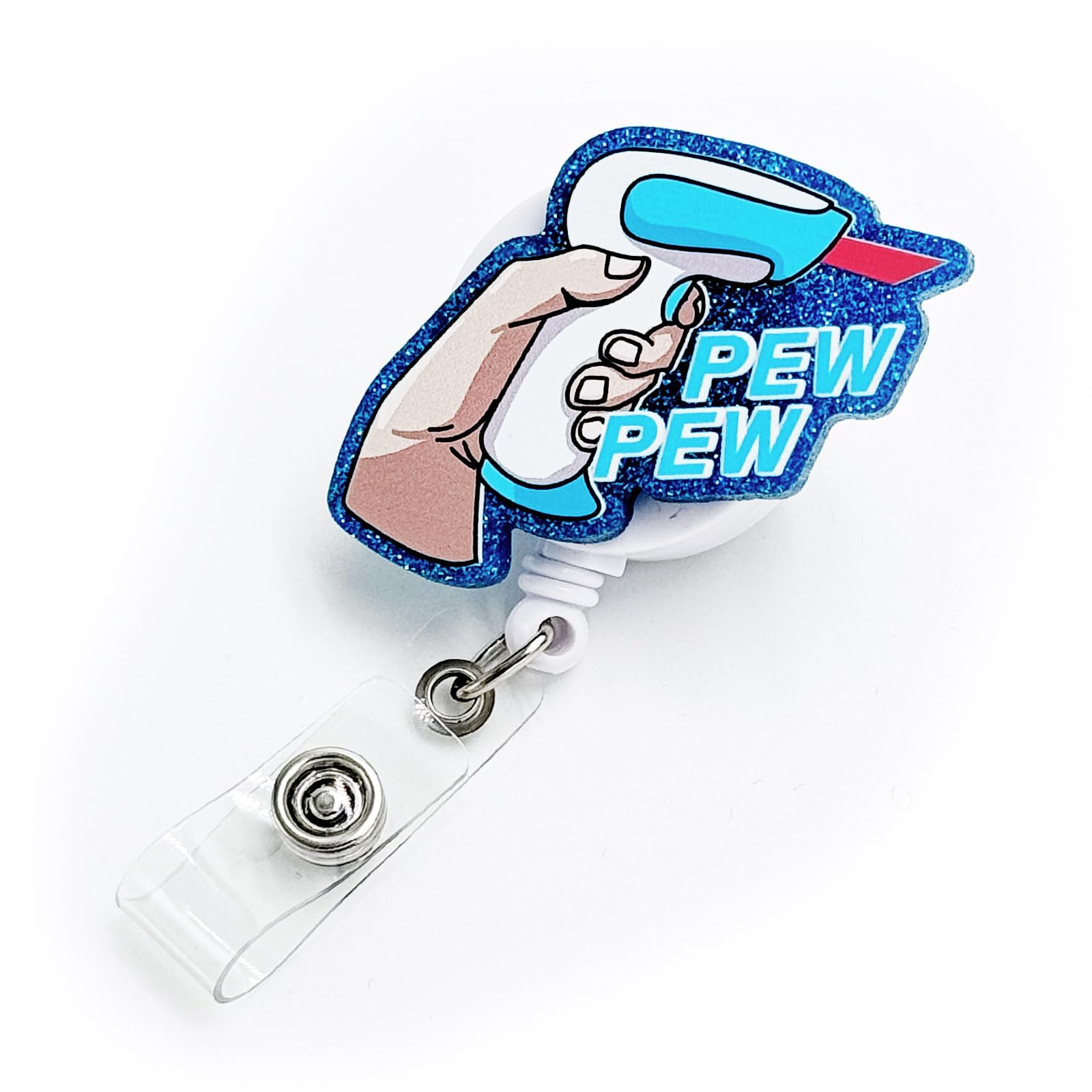 Amazon.com : Generic Badge Reel Retractable Med Scanner Gun Acrylic ...