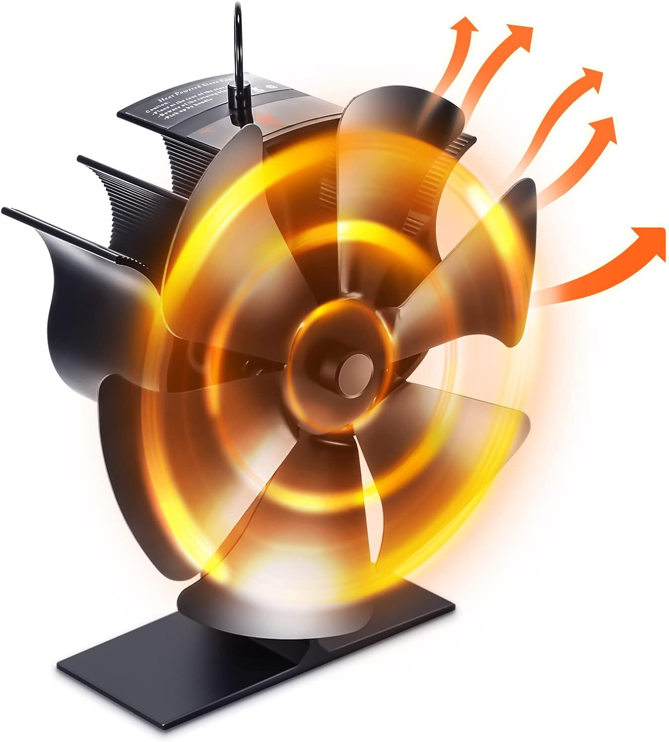 Amazon.com: Ahageek Fire Fans for Stove, 6-Blades Stove Fan Silent ...