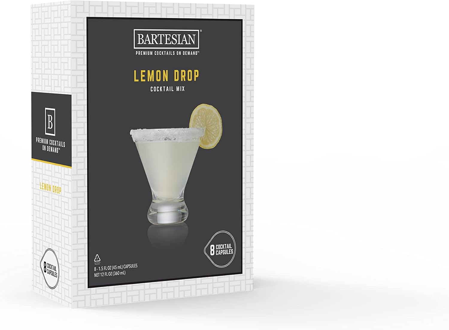 Amazon.com: Bartesian Lemon Drop Cocktail Mixer Capsules, Pack of 8 ...